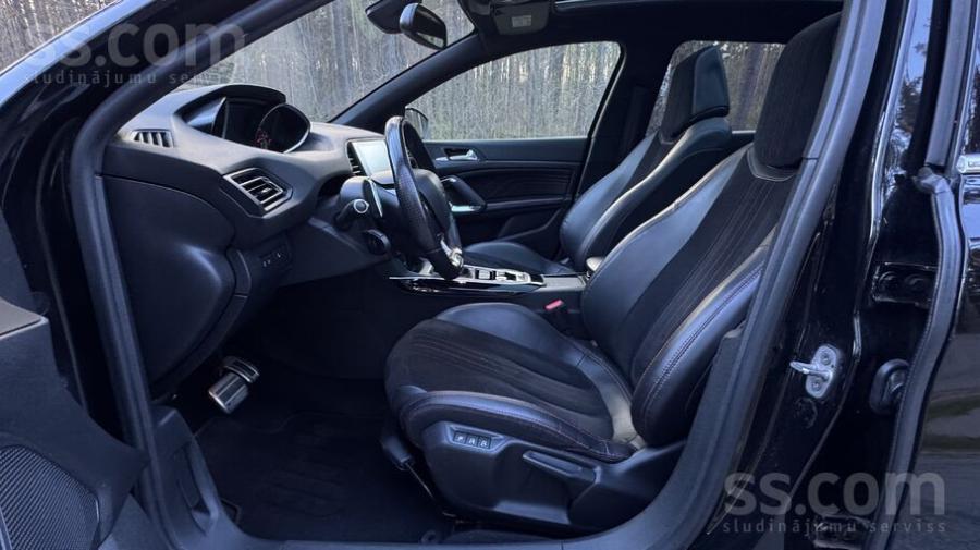 Black Peugeot 308 2016 in Jelgava, with an engine capacity of 2.00 L and mileage of 220 thousand km for 6990 €, photo 9 on AUTOMOTO.COM.LV