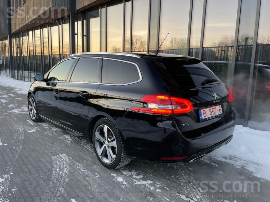 Black Peugeot 308 2018 in Tukums, with an engine capacity of 1.50 L and mileage of 148 thousand km for 7990 €, photo 14 on AUTOMOTO.COM.LV