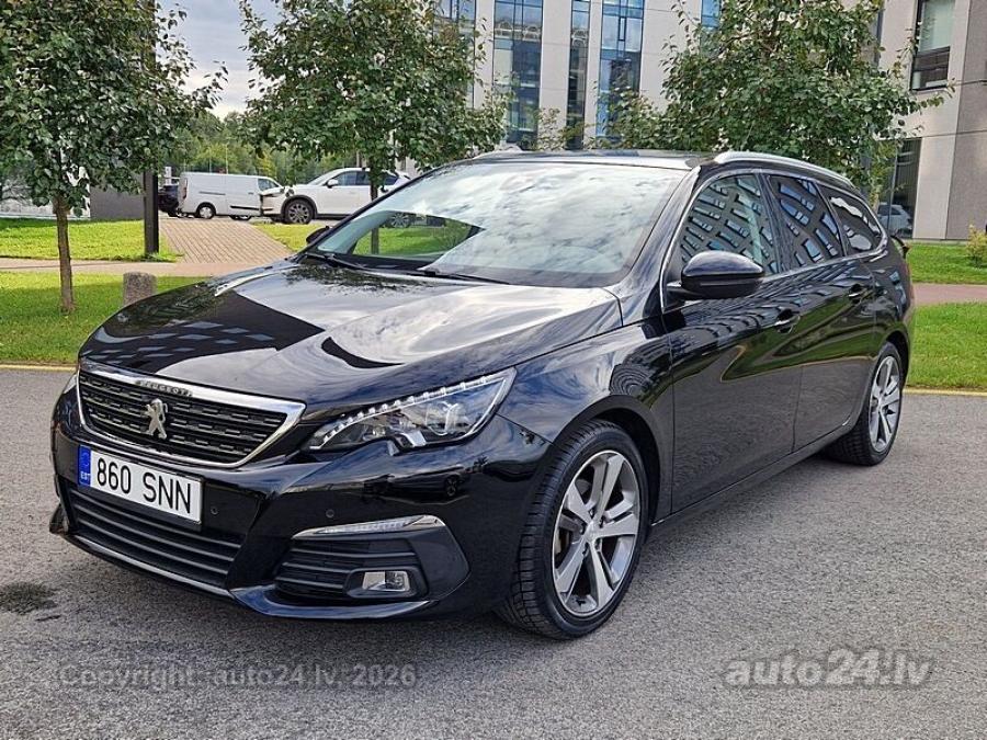 Black Peugeot 308 2019 in Tallinn, with an engine capacity of 1.20 L and mileage of 126 thousand km for 10990 €, photo 1 on AUTOMOTO.COM.LV