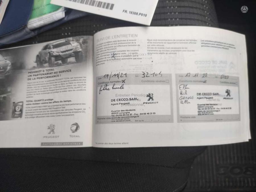 Черный Пежо 308 2020 в Каунас, объемом двигателя 1.50 л и пробегом 138 тыс. км за 5500 €, фото 10 на AUTOMOTO.COM.LV