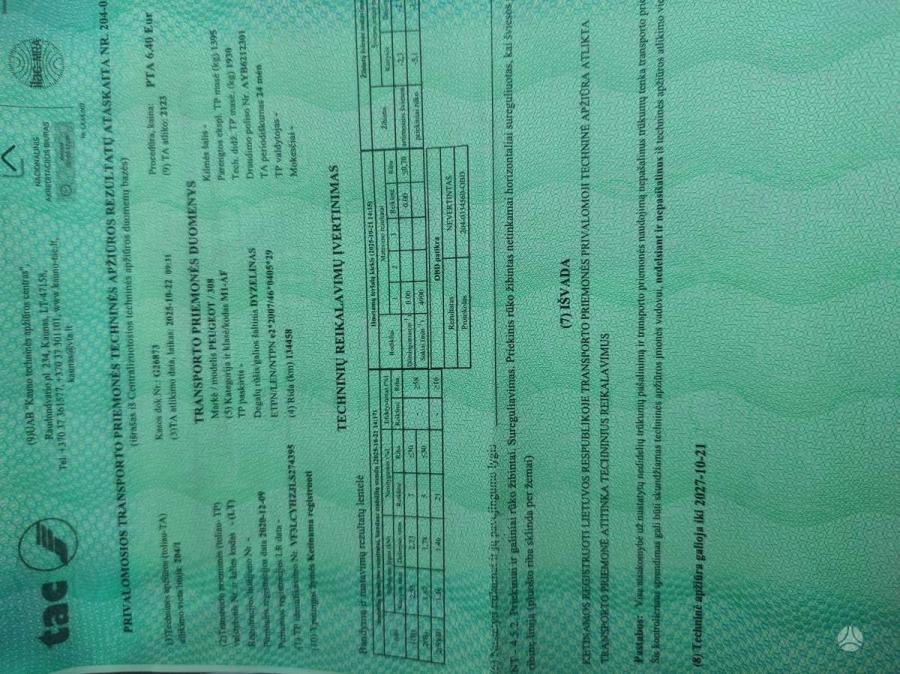 Черный Пежо 308 2020 в Каунас, объемом двигателя 1.50 л и пробегом 138 тыс. км за 5500 €, фото 13 на AUTOMOTO.COM.LV