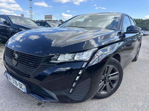 Black Peugeot 308 2022 in Vilnius, with an engine capacity of 1.20 L and mileage of 145 thousand km for 10042 €, photo 1 on AUTOMOTO.COM.LV
