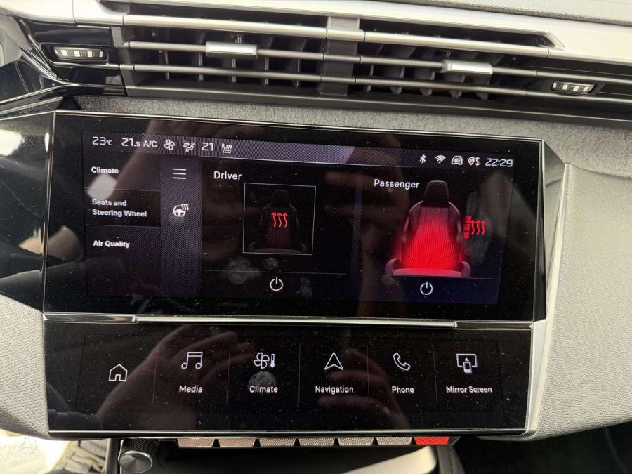 Black Peugeot 308 2022 in Taurage, with an engine capacity of 1.50 L and mileage of 122 thousand km for 13200 €, photo 24 on AUTOMOTO.COM.LV