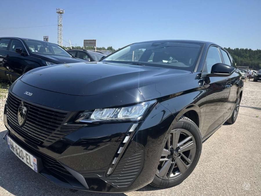 Black Peugeot 308 2023 in Vilnius, with an engine capacity of 1.20 L and mileage of 166 thousand km for 10647 €, photo 1 on AUTOMOTO.COM.LV