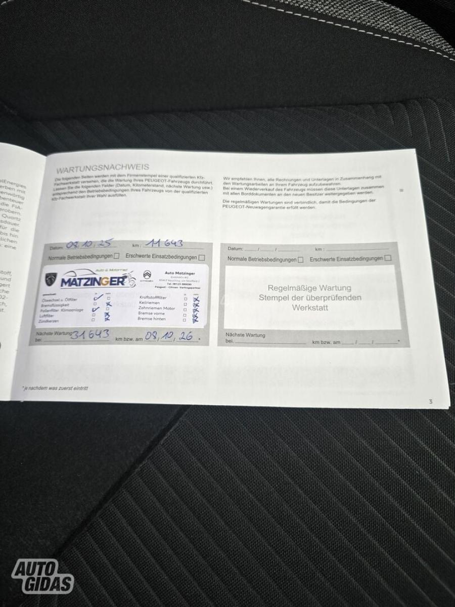 Melns Peugeot 308 2024 Raseiniai, ar dzinēja tilpumu 1.20 L un nobraukumu 14 tūkst. km par 15600 €, foto 28 vietnē AUTOMOTO.COM.LV