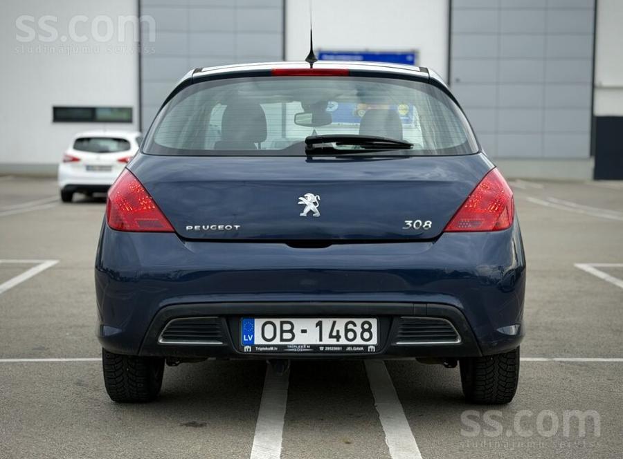 Blue Peugeot 308 2008 in Jelgava, with an engine capacity of 1.60 L and mileage of 0 thousand km for 2250 €, photo 7 on AUTOMOTO.COM.LV