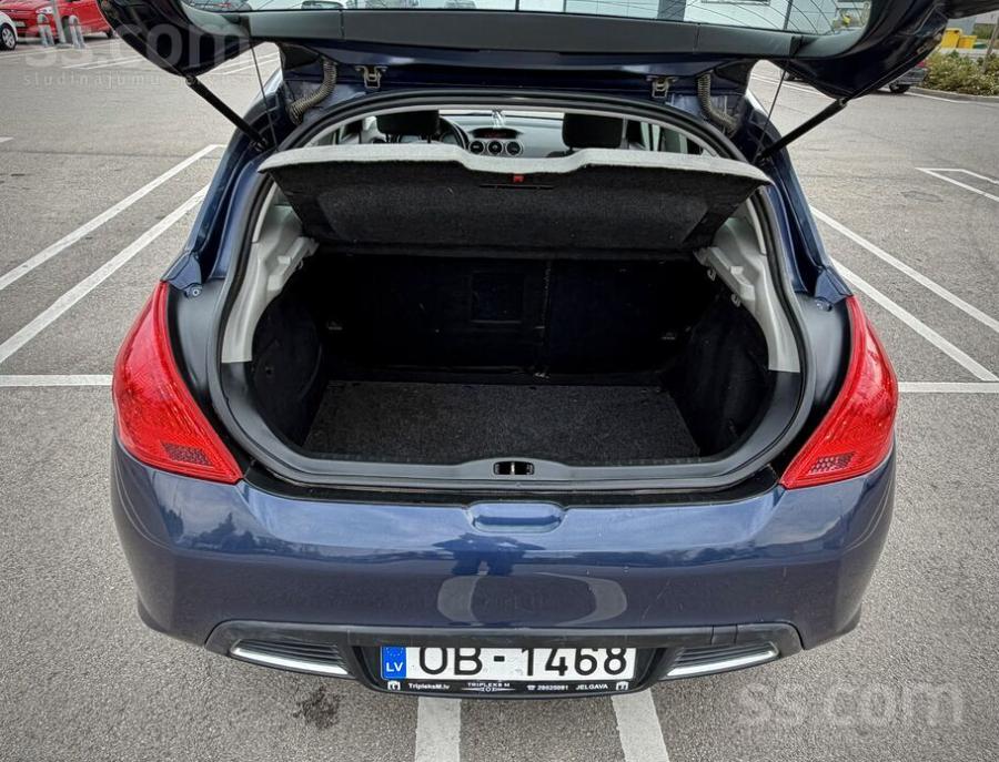 Blue Peugeot 308 2008 in Jelgava, with an engine capacity of 1.60 L and mileage of 0 thousand km for 2250 €, photo 22 on AUTOMOTO.COM.LV