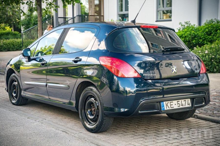 Blue Peugeot 308 2009 in Riga, with an engine capacity of 1.60 L and mileage of 125 thousand km for 1990 €, photo 7 on AUTOMOTO.COM.LV