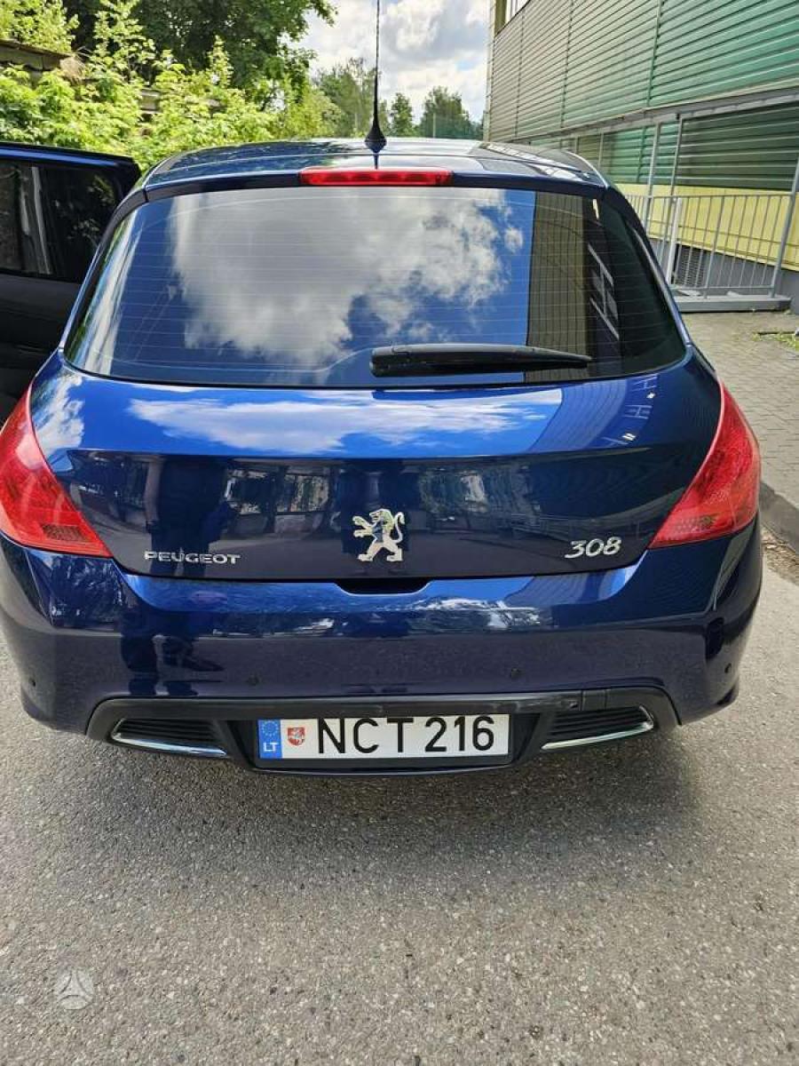 Blue Peugeot 308 2010 in Vilnius, with an engine capacity of 1.56 L and mileage of 283 thousand km for 2200 €, photo 10 on AUTOMOTO.COM.LV