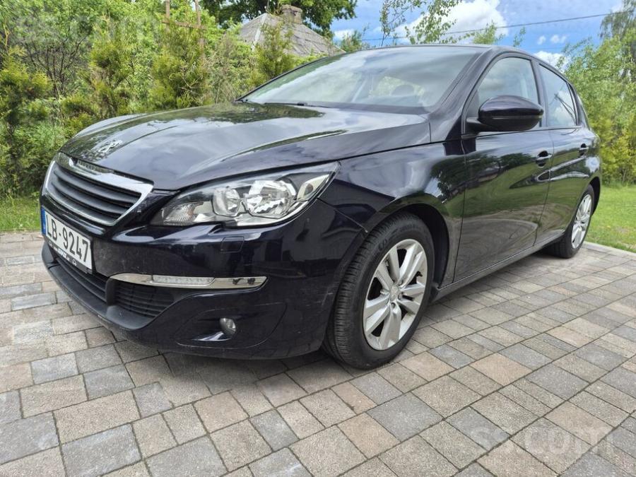 Blue Peugeot 308 2014 in Jelgava, with an engine capacity of 1.60 L and mileage of 129 thousand km for 5295 €, photo 1 on AUTOMOTO.COM.LV