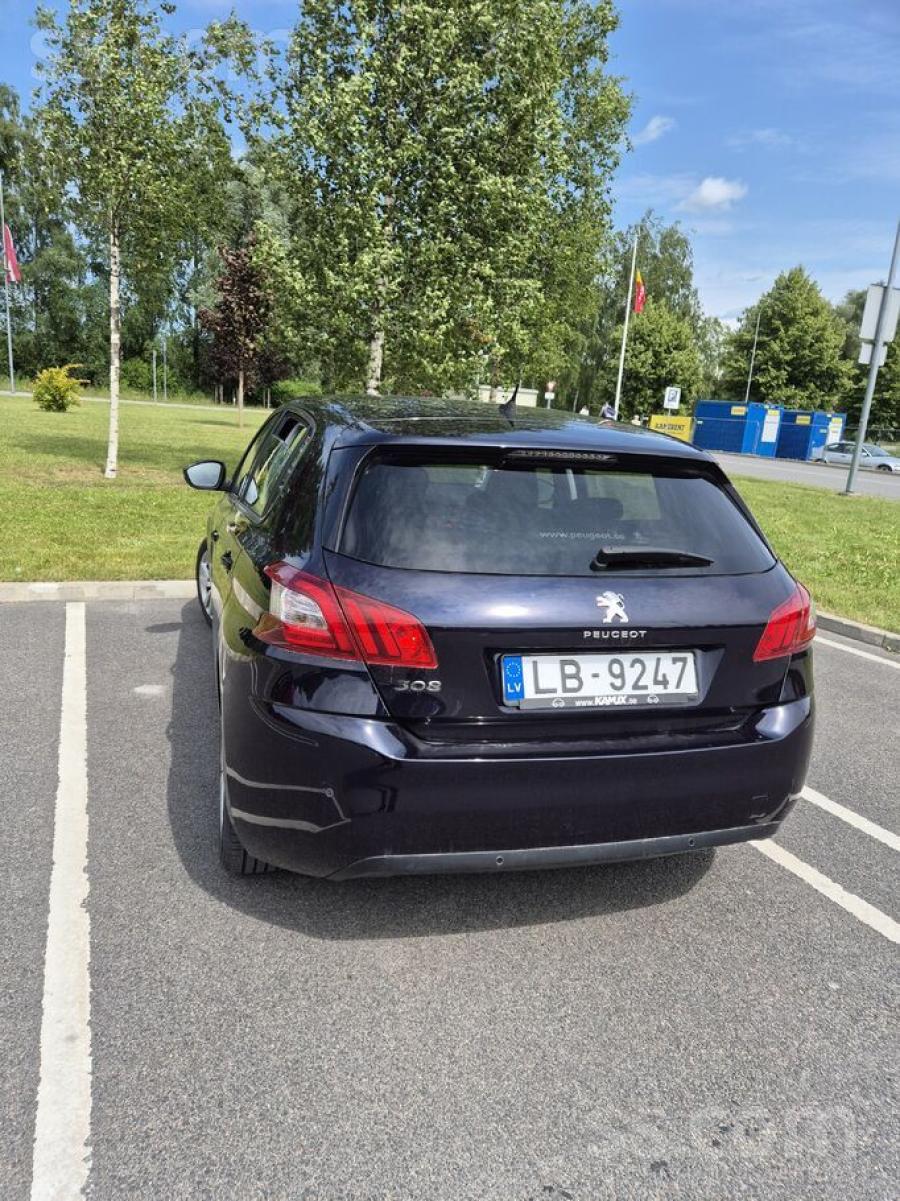 Blue Peugeot 308 2014 in Jelgava, with an engine capacity of 1.60 L and mileage of 129 thousand km for 5295 €, photo 15 on AUTOMOTO.COM.LV