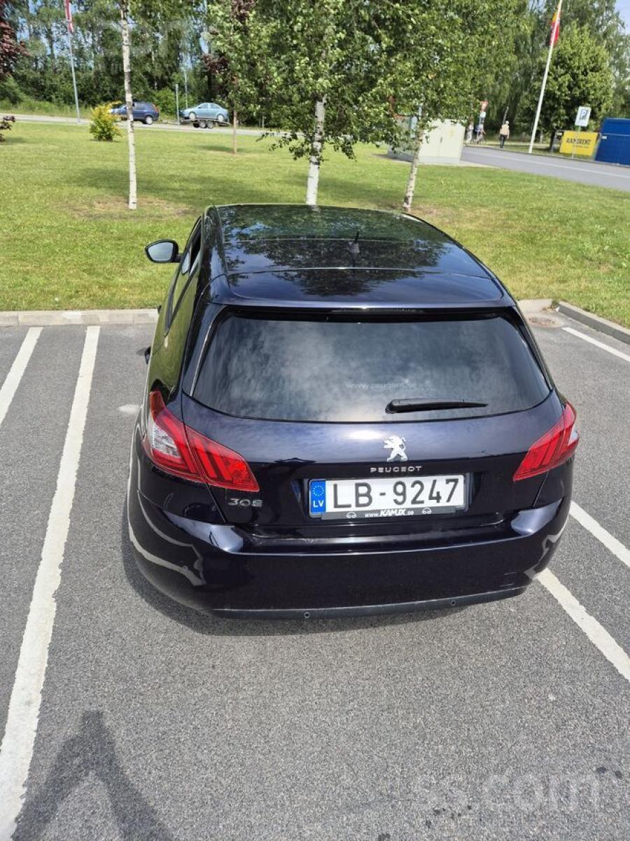 Blue Peugeot 308 2014 in Jelgava, with an engine capacity of 1.60 L and mileage of 129 thousand km for 5295 €, photo 16 on AUTOMOTO.COM.LV