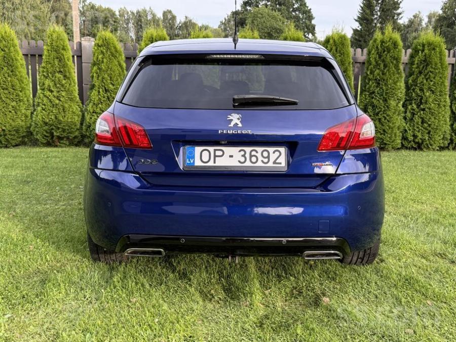 Blue Peugeot 308 2016 in Jelgava, with an engine capacity of 1.20 L and mileage of 166 thousand km for 6990 €, photo 5 on AUTOMOTO.COM.LV