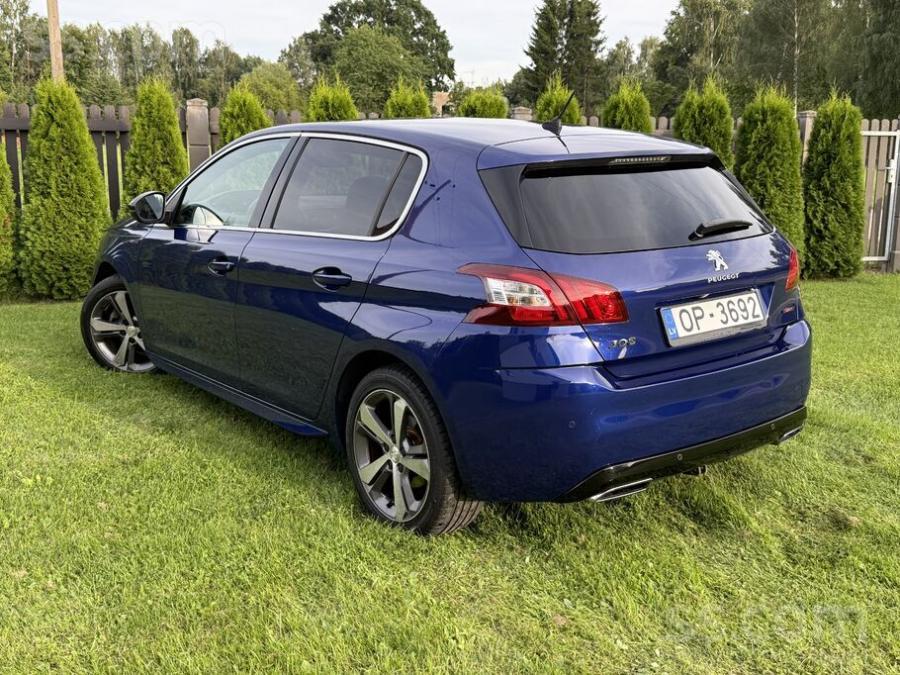 Blue Peugeot 308 2016 in Jelgava, with an engine capacity of 1.20 L and mileage of 166 thousand km for 6990 €, photo 6 on AUTOMOTO.COM.LV