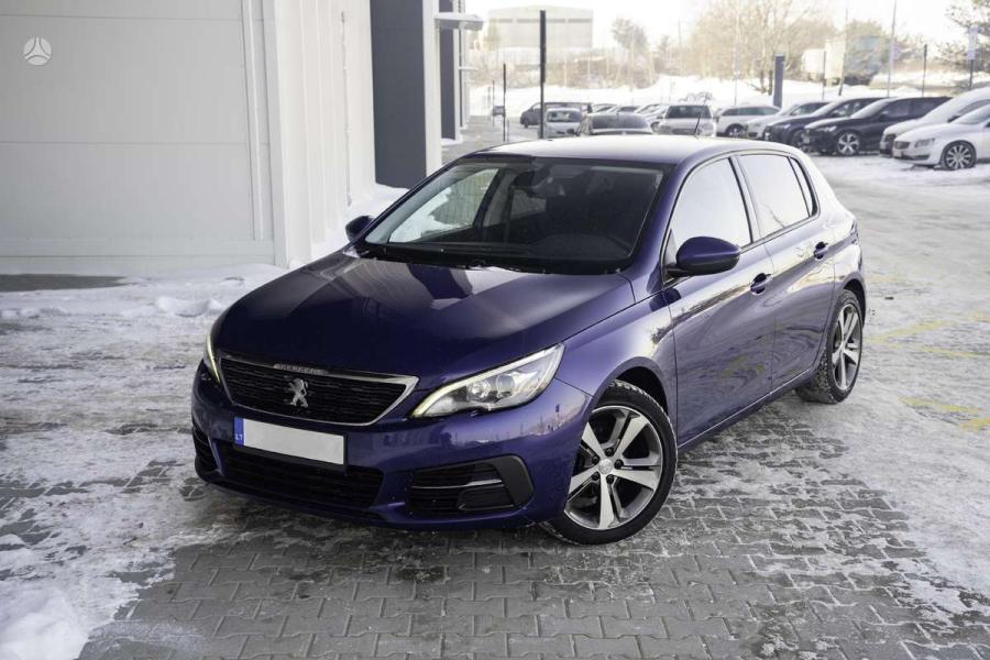 Blue Peugeot 308 2020 in Vilnius, with an engine capacity of 1.50 L and mileage of 99 thousand km for 7899 €, photo 1 on AUTOMOTO.COM.LV