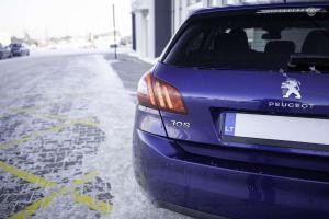 Blue Peugeot 308 2020 in Vilnius, with an engine capacity of 1.50 L and mileage of 99 thousand km for 7899 €, photo 12 on AUTOMOTO.COM.LV