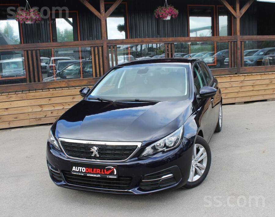 Blue Peugeot 308 2020 in Riga, with an engine capacity of 1.20 L and mileage of 0 thousand km for 9450 €, photo 1 on AUTOMOTO.COM.LV