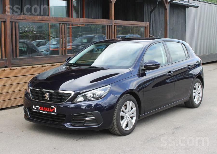 Blue Peugeot 308 2020 in Riga, with an engine capacity of 1.20 L and mileage of 0 thousand km for 9450 €, photo 6 on AUTOMOTO.COM.LV