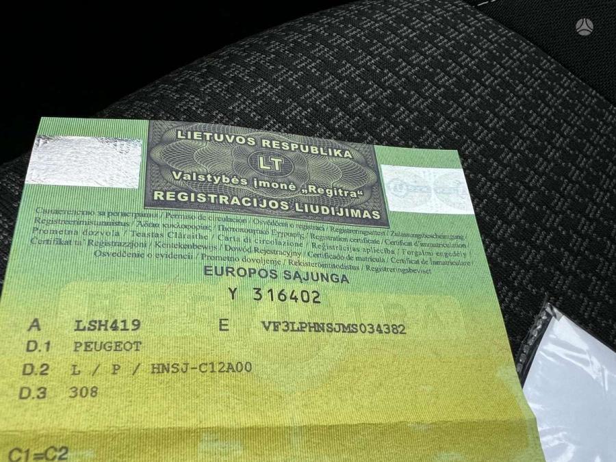 Синий Пежо 308 2021 в Каунас, объемом двигателя 1.20 л и пробегом 174 тыс. км за 5000 €, фото 31 на AUTOMOTO.COM.LV