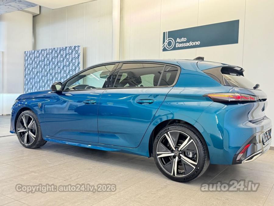 Blue Peugeot 308 2025 in Tallinn, with an engine capacity of 1.50 L and mileage of 14 thousand km for 26900 €, photo 5 on AUTOMOTO.COM.LV