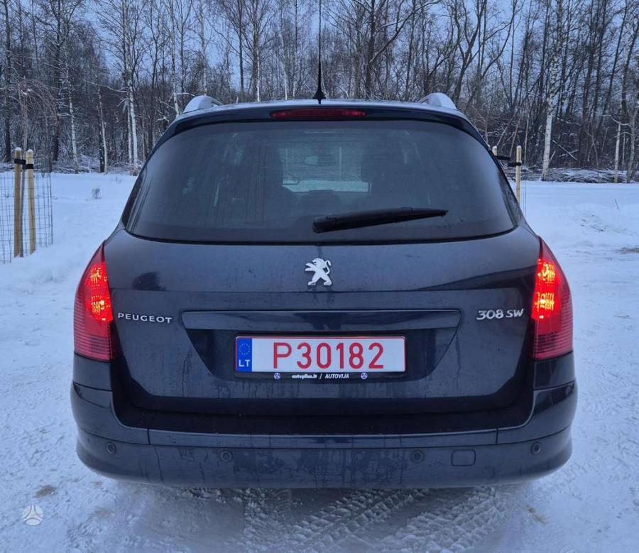 Blue Peugeot 308 2012 in Utena, with an engine capacity of 1.60 L and mileage of 23 thousand km for 2750 €, photo 11 on AUTOMOTO.COM.LV