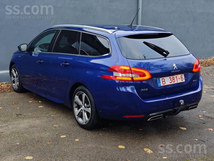 Blue Peugeot 308 2015 in Ogre, with an engine capacity of 1.20 L and mileage of 183 thousand km for 6750 €, photo 7 on AUTOMOTO.COM.LV