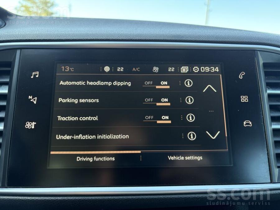 Синий Пежо 308 2017 в Рига, объемом двигателя 1.60 л и пробегом 192 тыс. км за 6900 €, фото 18 на AUTOMOTO.COM.LV