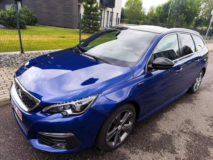 Blue Peugeot 308 2018 in Kaunas, with an engine capacity of 1.56 L and mileage of 190 thousand km for 5999 €, photo 4 on AUTOMOTO.COM.LV