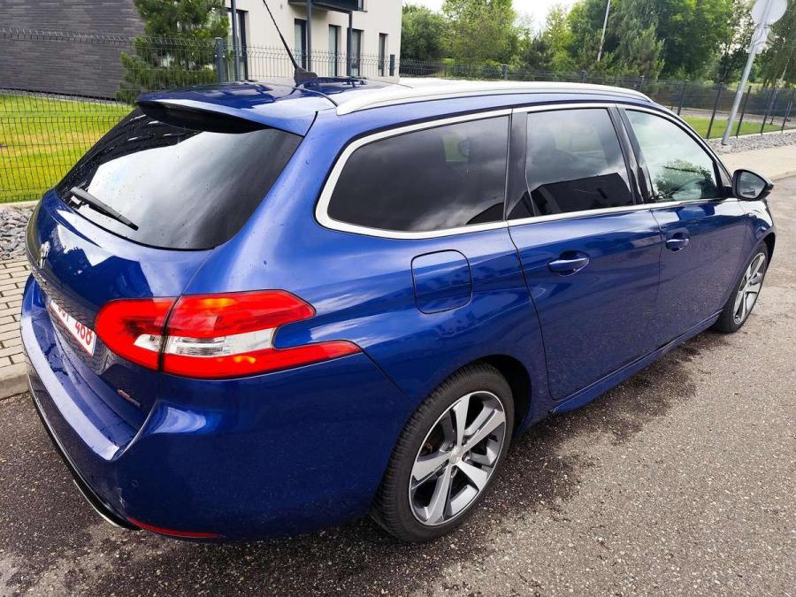 Blue Peugeot 308 2018 in Kaunas, with an engine capacity of 1.56 L and mileage of 190 thousand km for 5999 €, photo 7 on AUTOMOTO.COM.LV
