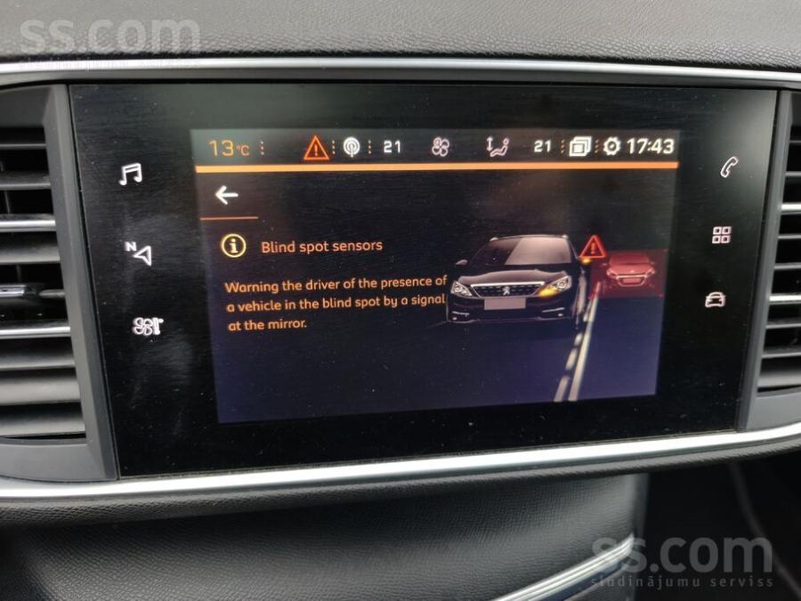Zils Peugeot 308 2019 Jelgava, ar dzinēja tilpumu 1.20 L un nobraukumu 119 tūkst. km par 8990 €, foto 23 vietnē AUTOMOTO.COM.LV