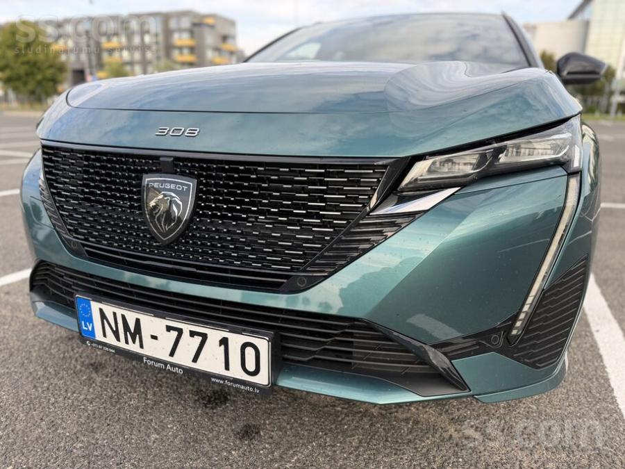 Blue Peugeot 308 2023 in Riga, with an engine capacity of 1.20 L and mileage of 51 thousand km for 19900 €, photo 9 on AUTOMOTO.COM.LV