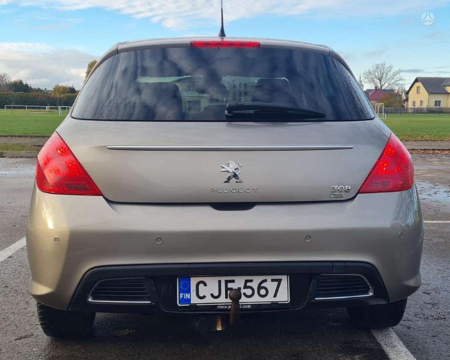 Brown Peugeot 308 2013 in Siauliai, with an engine capacity of 1.56 L and mileage of 369 thousand km for 4700 €, photo 10 on AUTOMOTO.COM.LV