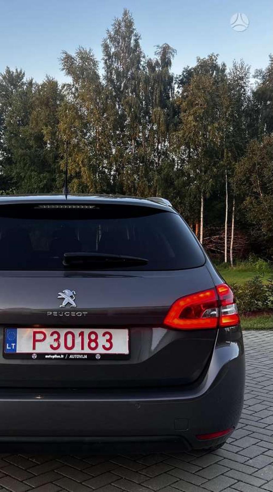 Brown Peugeot 308 2016 in Utena, with an engine capacity of 1.20 L and mileage of 296 thousand km for 3250 €, photo 22 on AUTOMOTO.COM.LV