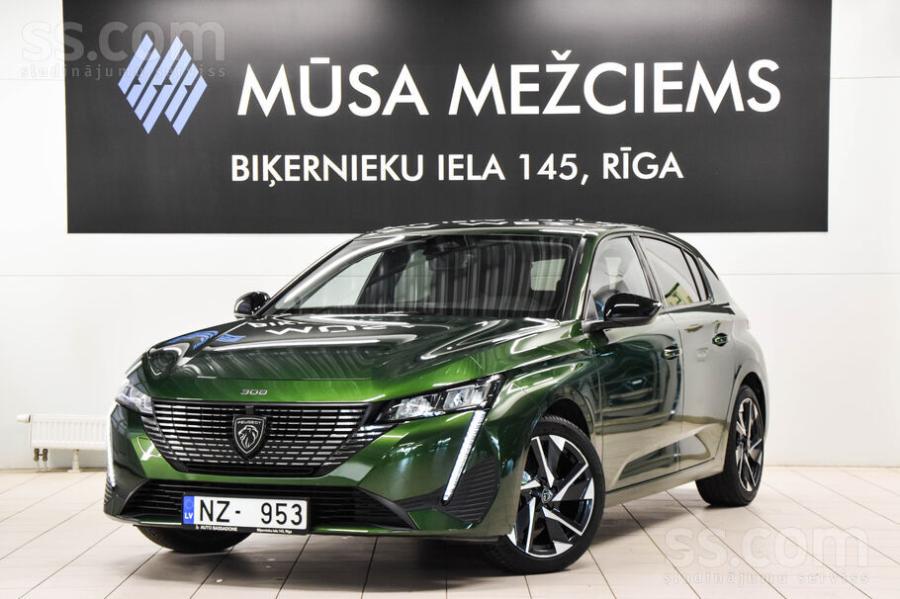 Зеленый Пежо 308 2024 в Рига, объемом двигателя 1.20 л и пробегом 49 тыс. км за 17690 €, фото 1 на AUTOMOTO.COM.LV