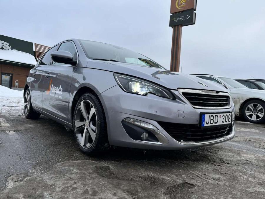 Pelēks Peugeot 308 2015 Kauņa, ar dzinēja tilpumu 1.20 L un nobraukumu 140 tūkst. km par 5000 €, foto 3 vietnē AUTOMOTO.COM.LV