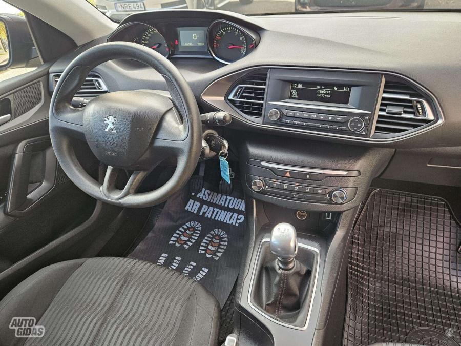 Grey Peugeot 308 2018 in Siauliai, with an engine capacity of 1.20 L and mileage of 116 thousand km for 4650 €, photo 14 on AUTOMOTO.COM.LV