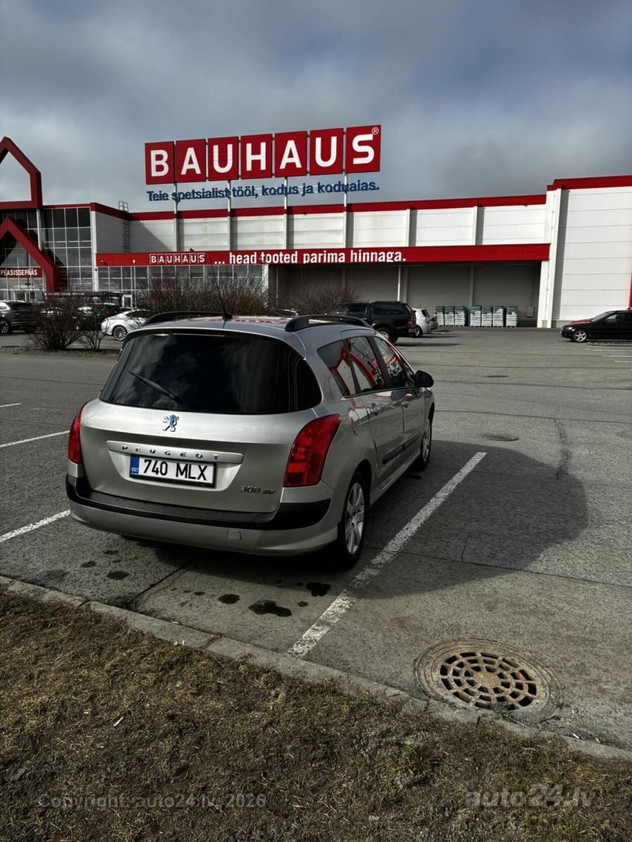 Grey Peugeot 308 2009 in Tallinn, with an engine capacity of 1.60 L and mileage of 136 thousand km for 1700 €, photo 4 on AUTOMOTO.COM.LV