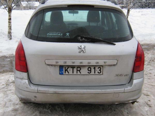 Grey Peugeot 308 2010 in Vilnius, with an engine capacity of 1.60 L and mileage of 408 thousand km for 1050 €, photo 3 on AUTOMOTO.COM.LV