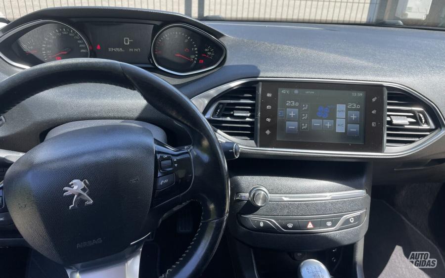 Pelēks Peugeot 308 2014 Kauņa, ar dzinēja tilpumu 1.60 L un nobraukumu 334 tūkst. km par 4250 €, foto 8 vietnē AUTOMOTO.COM.LV