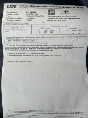 Серый Пежо 308 2014 в Огре, объемом двигателя 2.00 л и пробегом 312 тыс. км за 5500 €, фото 10 на AUTOMOTO.COM.LV