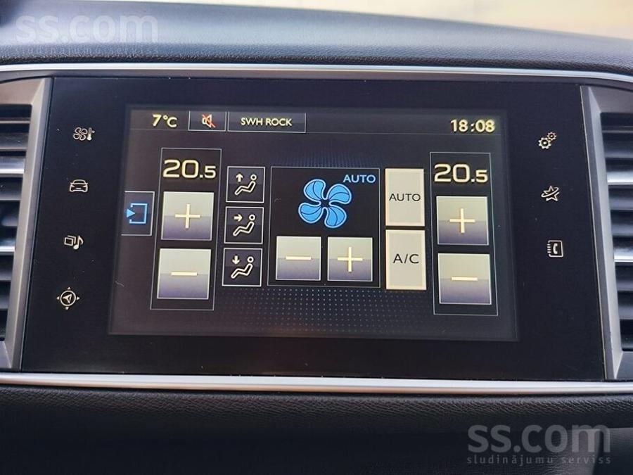 Grey Peugeot 308 2014 in Riga, with an engine capacity of 1.60 L and mileage of 216 thousand km for 5150 €, photo 7 on AUTOMOTO.COM.LV