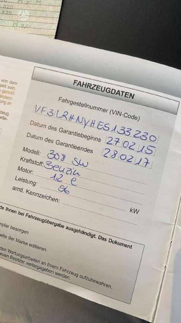 Серый Пежо 308 2015 в Юрбаркас, объемом двигателя 1.20 л и пробегом 170 тыс. км за 3999 €, фото 5 на AUTOMOTO.COM.LV