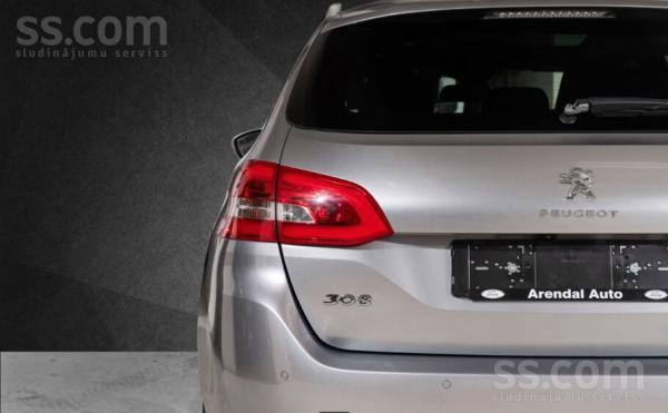 Grey Peugeot 308 2016 in Jelgava, with an engine capacity of 1.20 L and mileage of 167 thousand km for 5890 €, photo 7 on AUTOMOTO.COM.LV