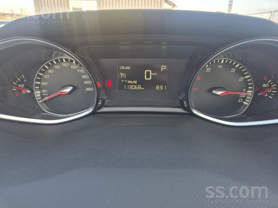 Grey Peugeot 308 2016 in Liepaja, with an engine capacity of 1.20 L and mileage of 113 thousand km for 6400 €, photo 15 on AUTOMOTO.COM.LV