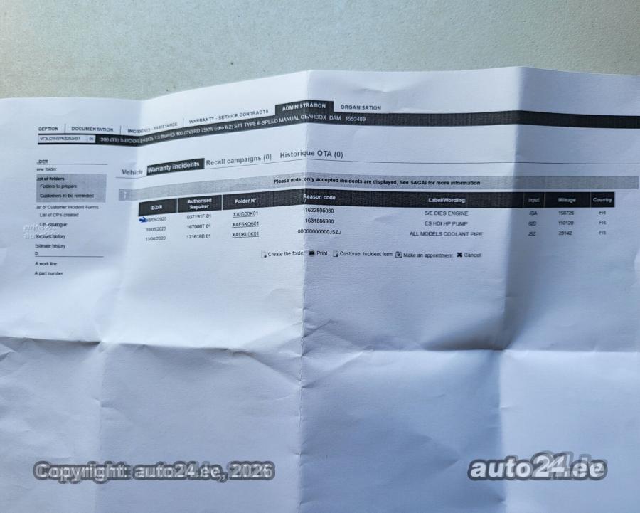 Grey Peugeot 308 2019 in Tallinn, with an engine capacity of 1.50 L and mileage of 169 thousand km for 6990 €, photo 15 on AUTOMOTO.COM.LV