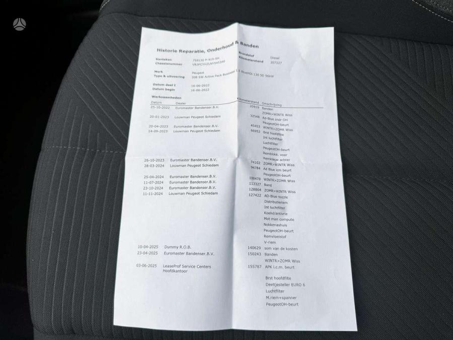 Pelēks Peugeot 308 2022 Kauņa, ar dzinēja tilpumu 1.50 L un nobraukumu 207 tūkst. km par 10800 €, foto 16 vietnē AUTOMOTO.COM.LV