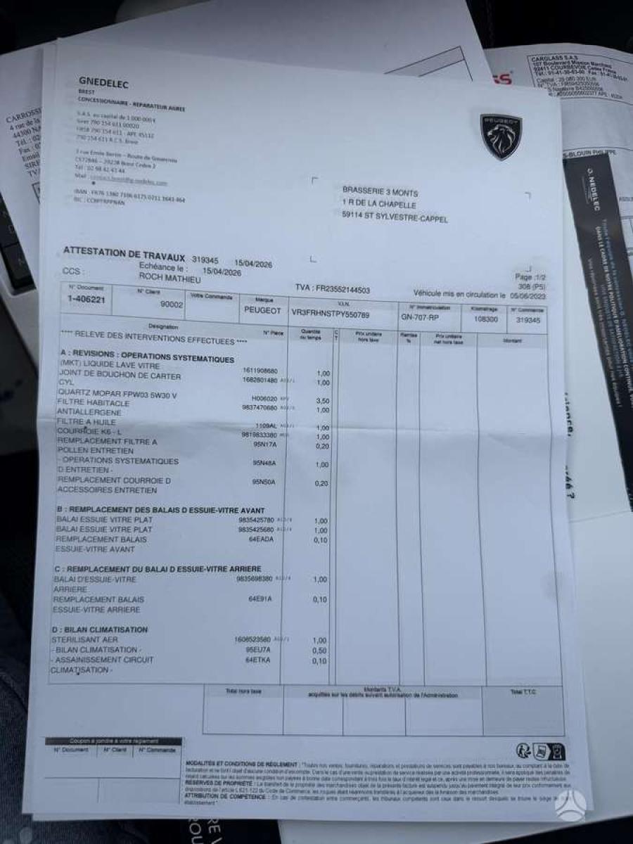 Серый Пежо 308 2023 в Каунас, объемом двигателя 1.20 л и пробегом 119 тыс. км за 13188 €, фото 28 на AUTOMOTO.COM.LV