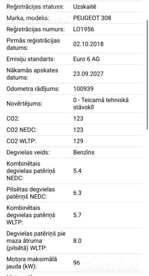 Оранжевый Пежо 308 2018 в Рига, объемом двигателя 1.20 л и пробегом 105 тыс. км за 7900 €, фото 28 на AUTOMOTO.COM.LV