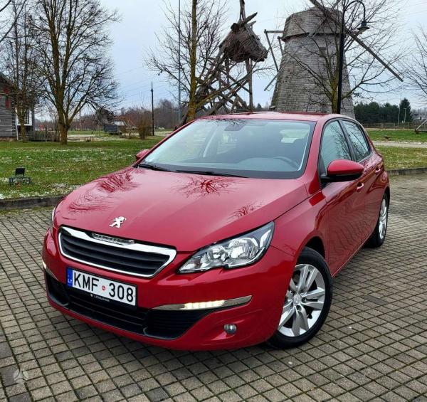 Red Peugeot 308 2014 in Siauliai, with an engine capacity of 1.20 L and mileage of 114 thousand km for 3850 €, photo 1 on AUTOMOTO.COM.LV
