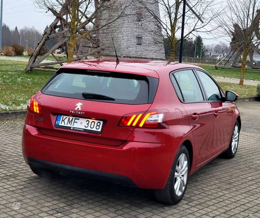 Red Peugeot 308 2014 in Siauliai, with an engine capacity of 1.20 L and mileage of 114 thousand km for 3850 €, photo 16 on AUTOMOTO.COM.LV